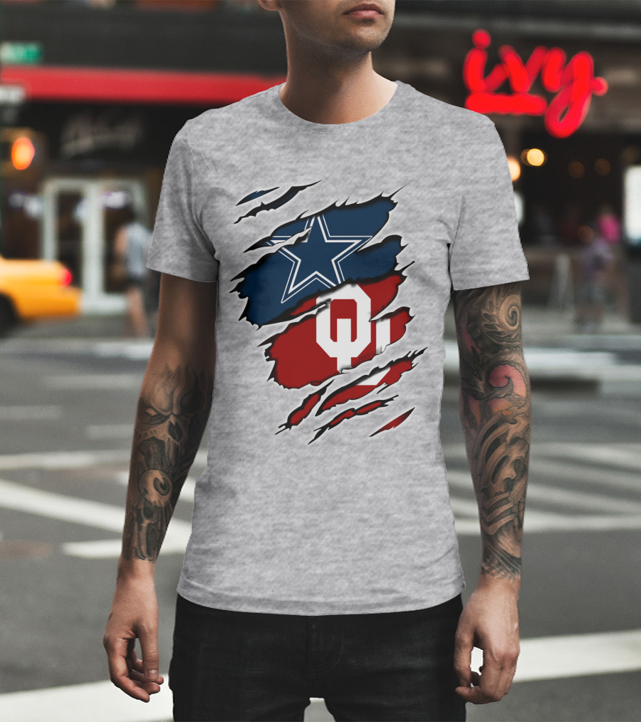 Dallas Cowboys Oklahoma Sooners Football Fan Gear T-Shirt