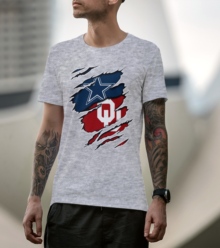 Dallas Cowboys Oklahoma Sooners Football Fan Gear T-Shirt