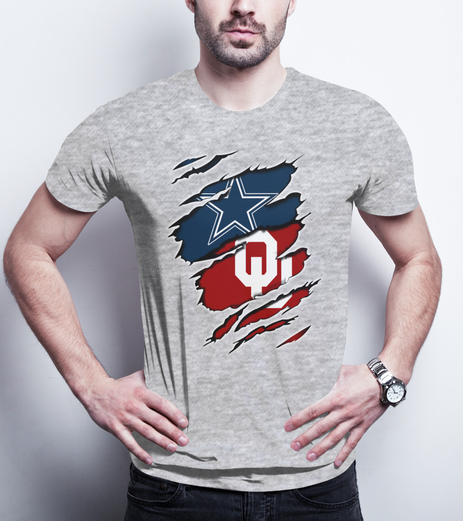 Dallas Cowboys Oklahoma Sooners Football Fan Gear T-Shirt