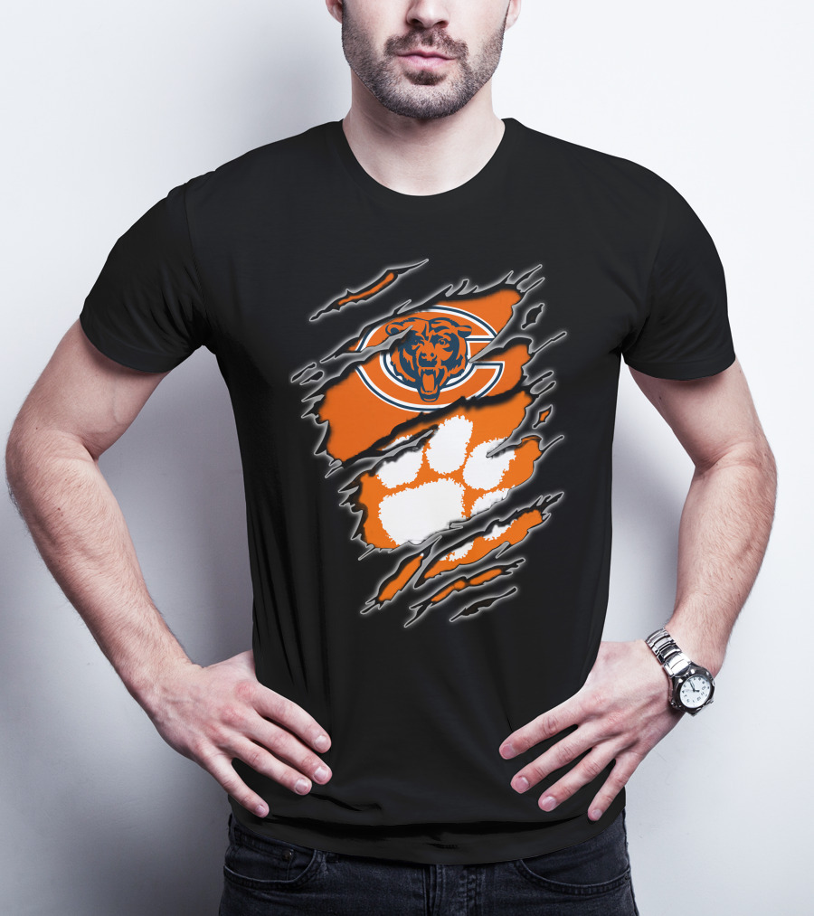 Chicago Bears Clemson Tigers Mashup T-Shirt