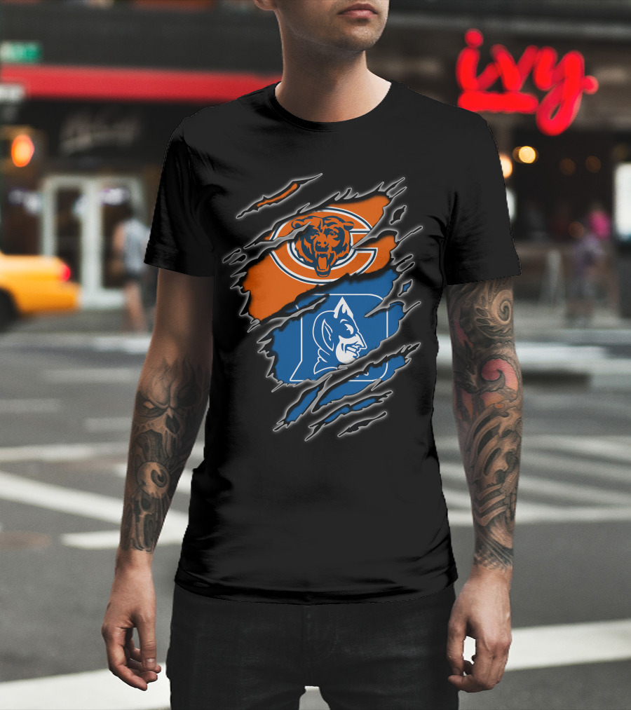 Chicago Bears Duke Blue Devils Fan Merchandise T-Shirt