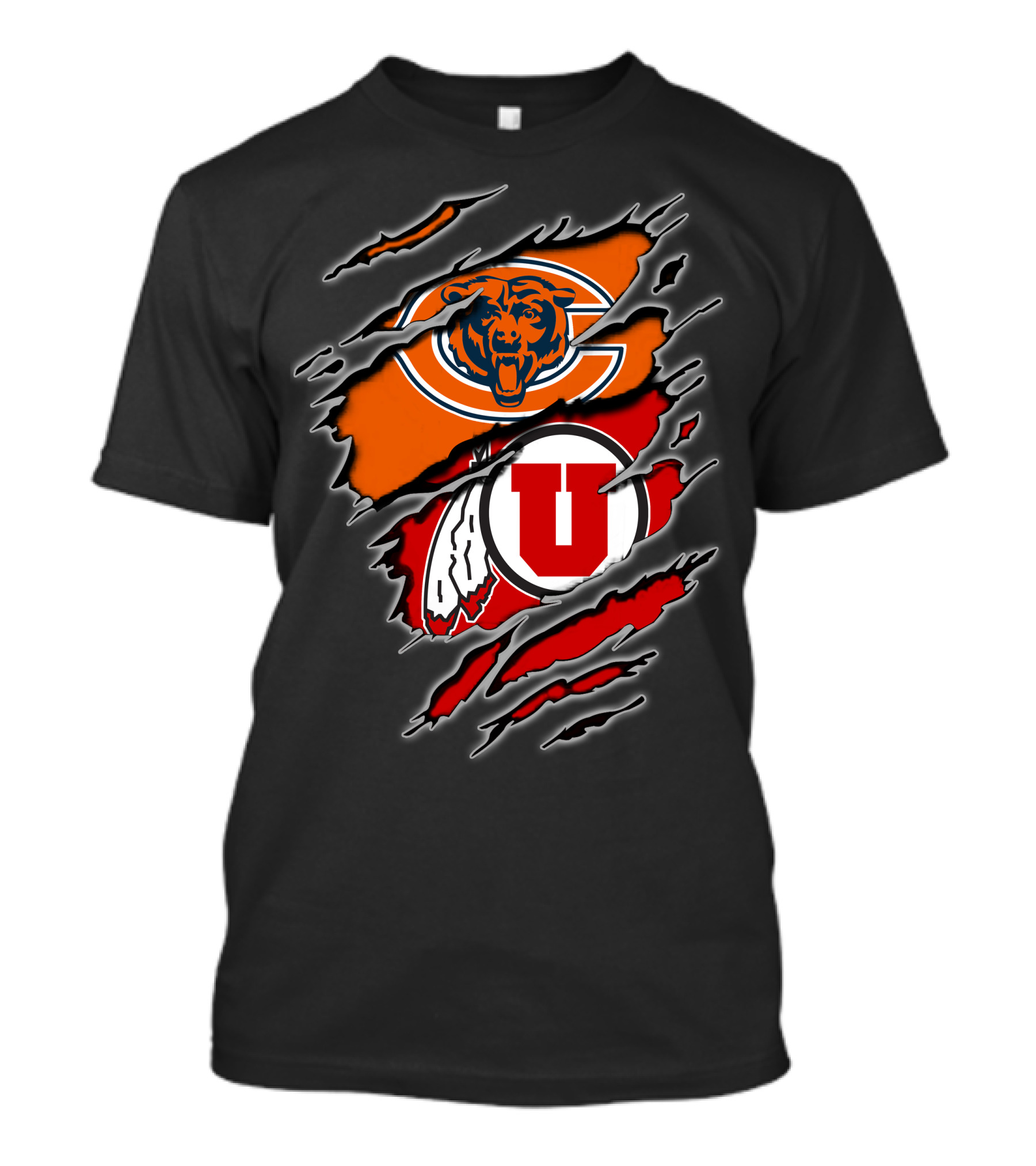 Chicago Bears Utah Utes Collaborative T-Shirt