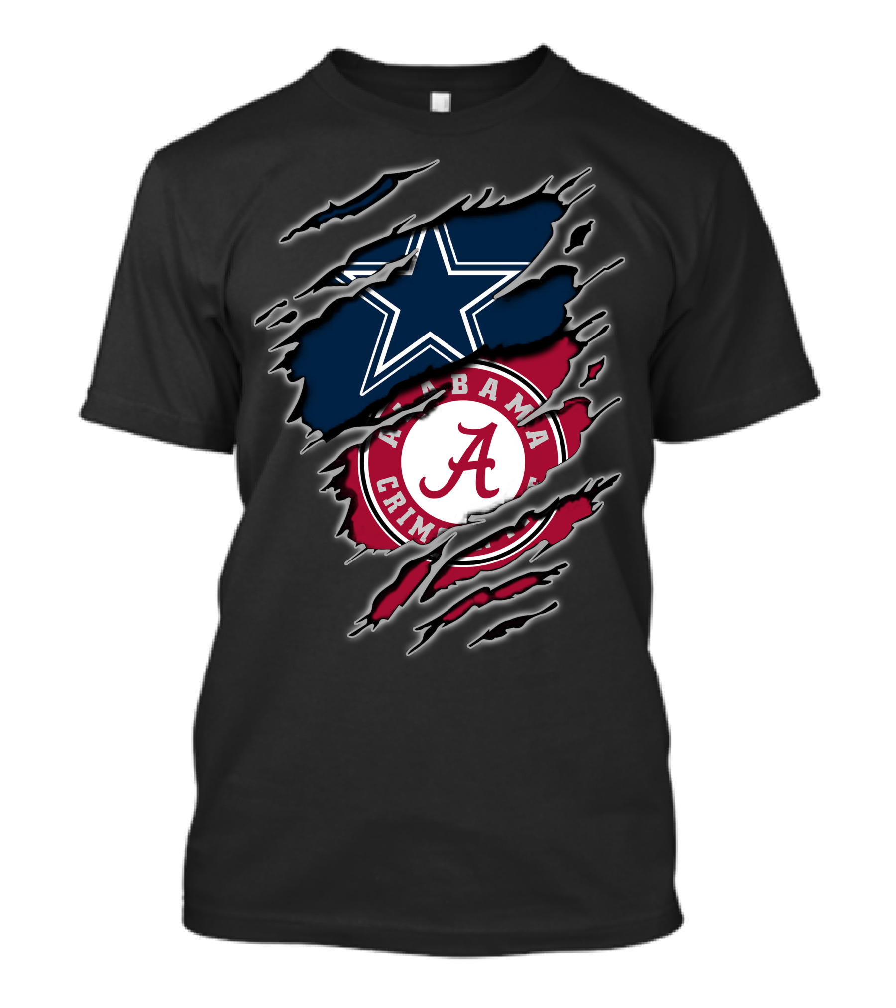 Dallas Cowboys Alabama Crimson Tide Fan Crossover T-Shirt