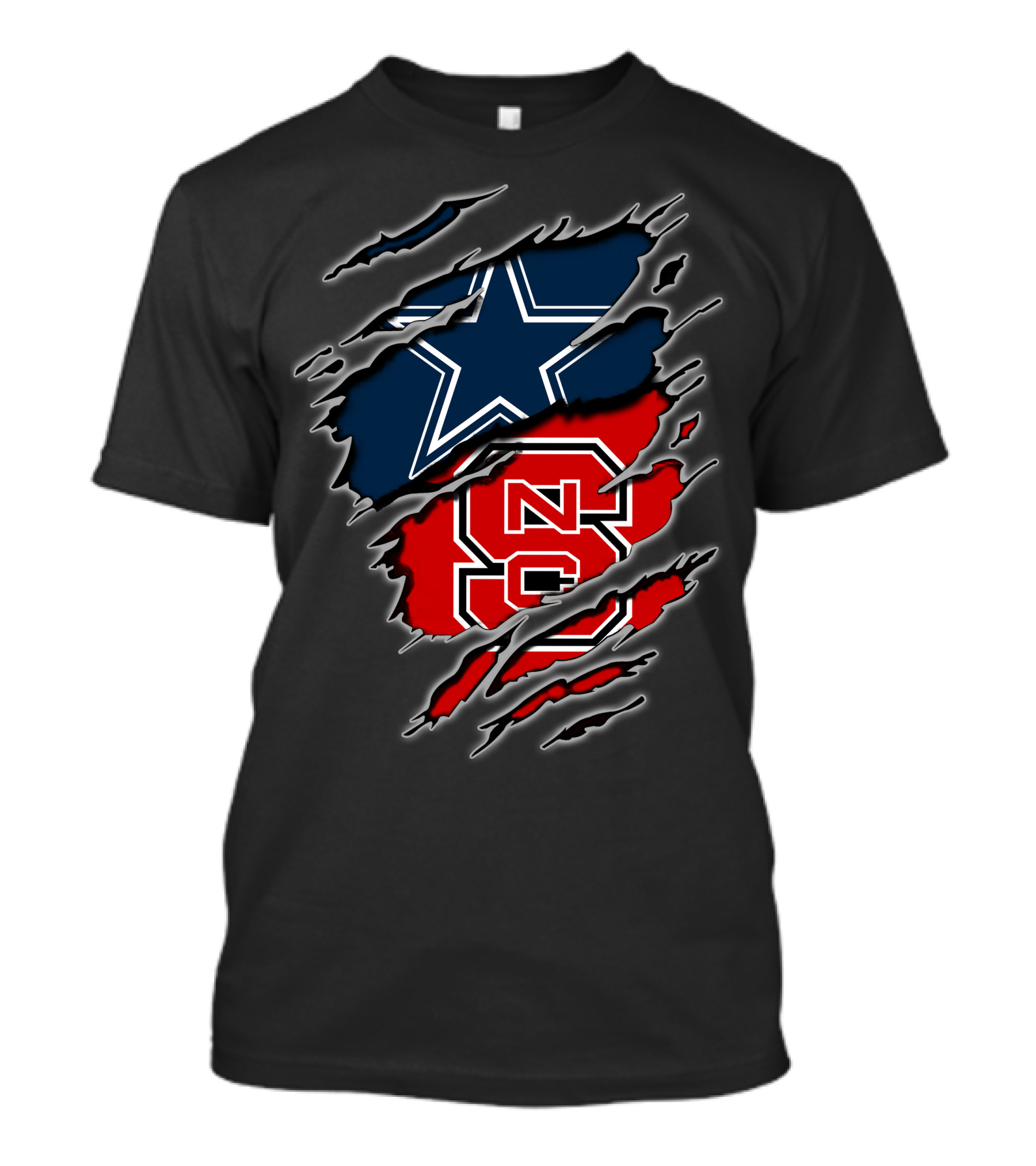 Cowboys Star NC State Wolfpack Rip T-Shirt