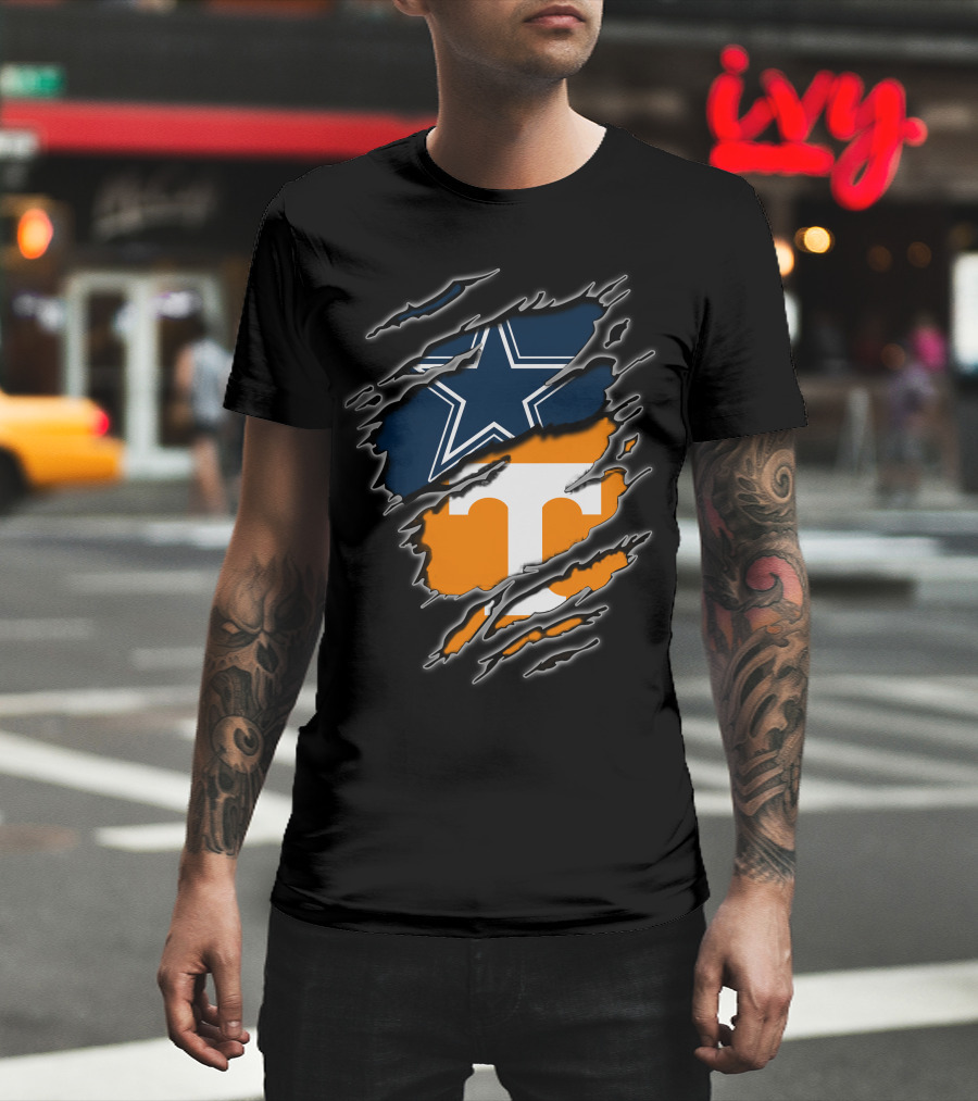 Cowboys Star And Tennessee T Logo Fusion T-Shirt