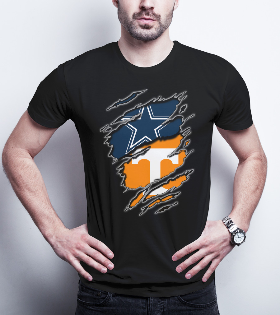 Cowboys Star And Tennessee T Logo Fusion T-Shirt