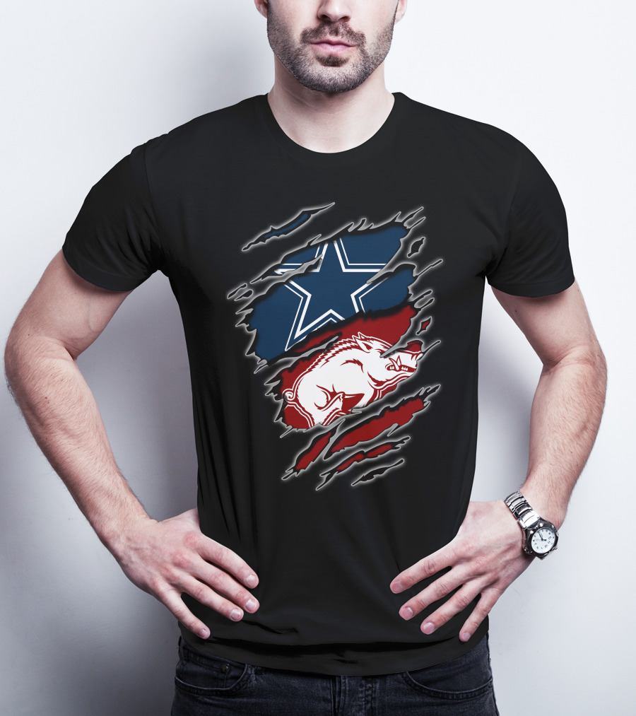 Dallas Cowboys Razorbacks Arkansas Fusion T-Shirt