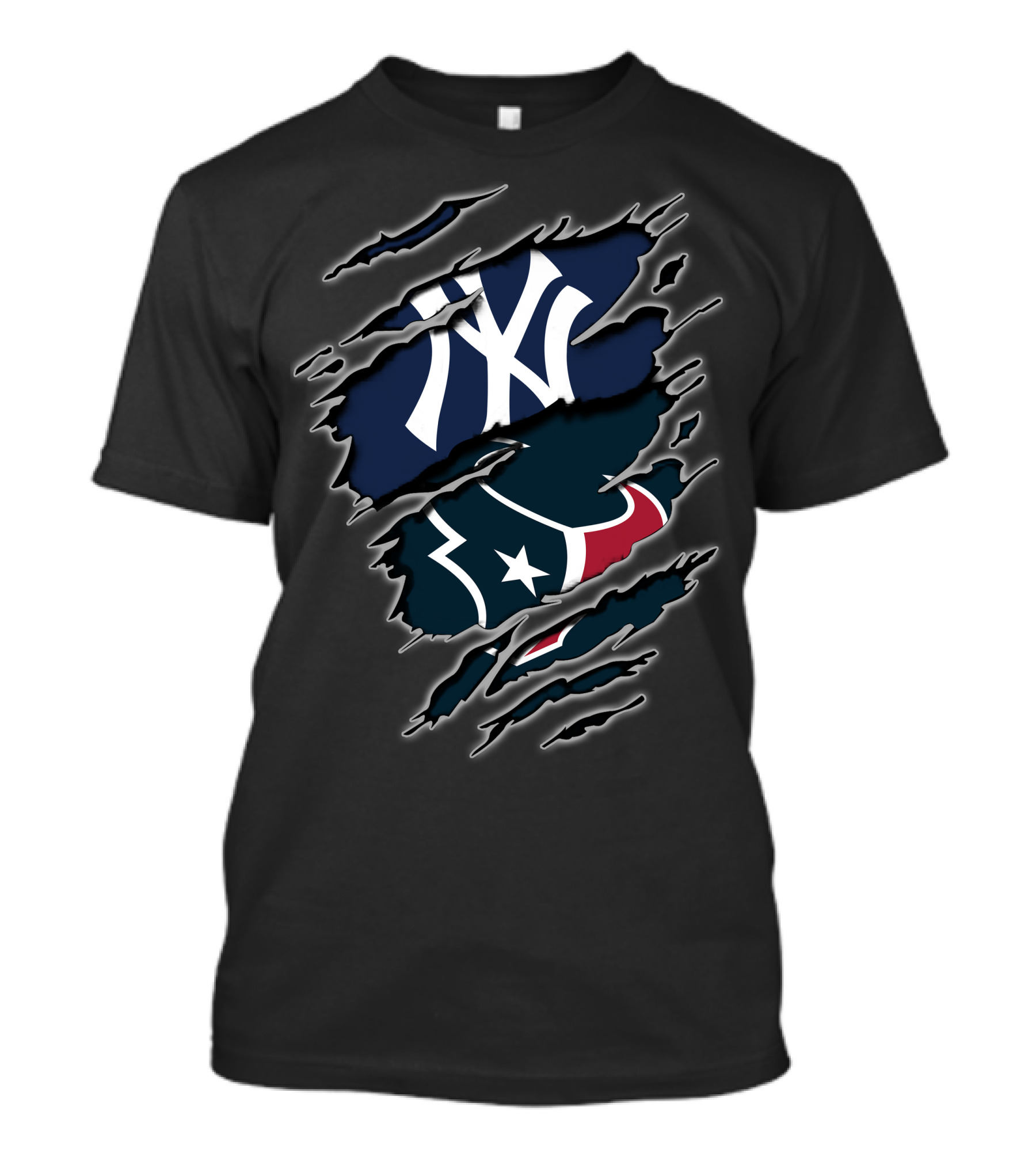 Yankees Texans Themed Logo Fusion T-Shirt
