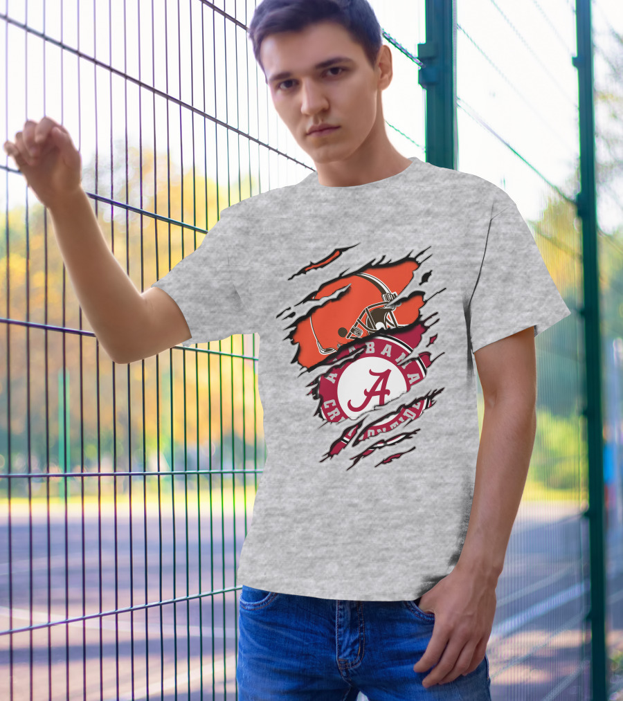 Cleveland Browns Alabama Crimson Tide Fan T-Shirt