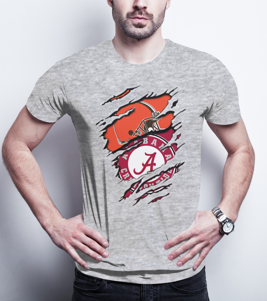 Cleveland Browns Alabama Crimson Tide Fan T-Shirt