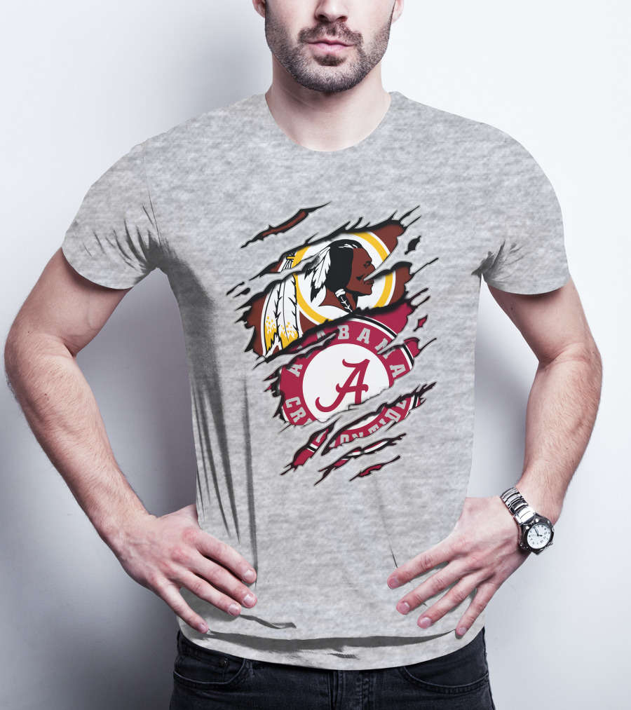 Alabama Crimson Tide And Washington Redskins Fan Statement T-Shirt