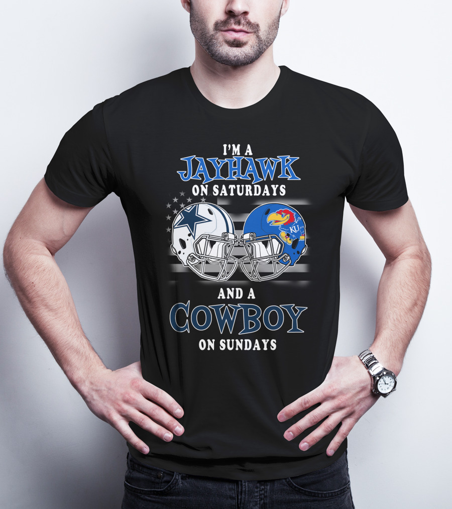 I'm A Jayhawk On Saturdays And A Cowboy On Sundays T-Shirt