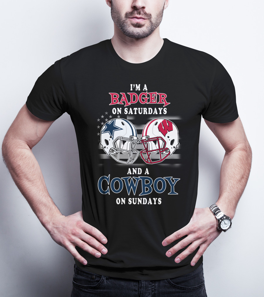 I'm A Badger On Saturdays And A Cowboy On Sundays T-Shirt
