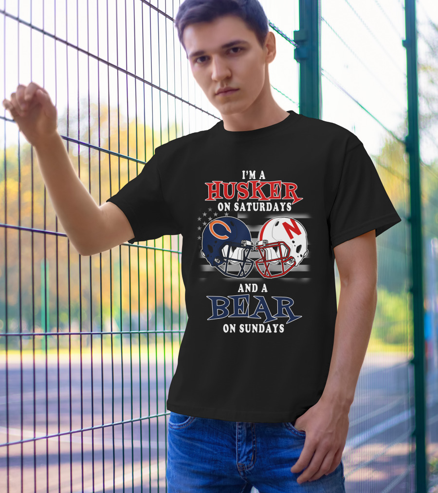 I'm A Husker On Saturdays And A Bear On Sundays T-Shirt