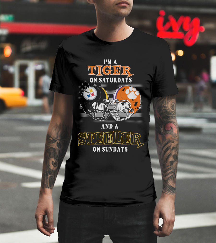 I'm A Tiger On Saturdays And A Steeler On Sundays T-Shirt