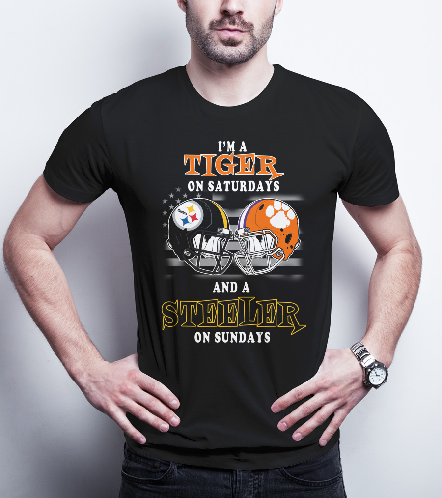 I'm A Tiger On Saturdays And A Steeler On Sundays T-Shirt
