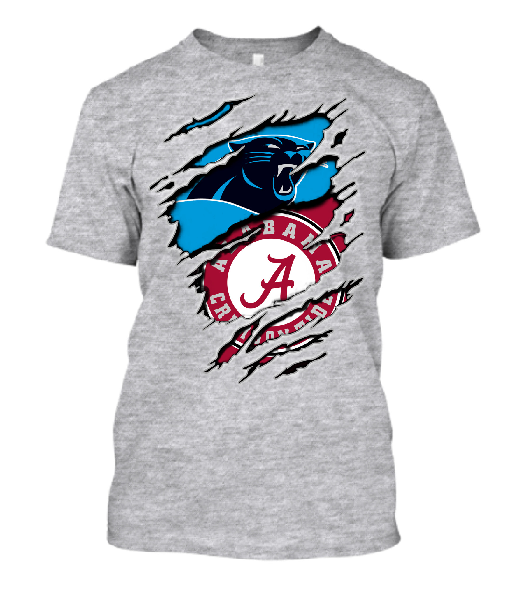 Alabama Crimson Tide Carolina Panthers Crossover T-Shirt