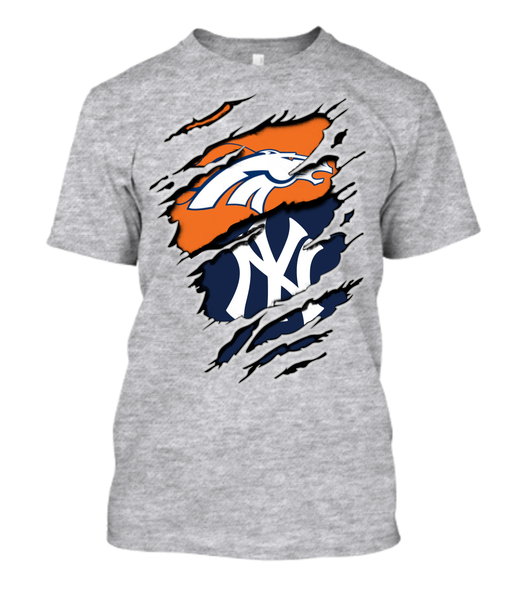 Broncos Yankees Logo Mashup T-Shirt