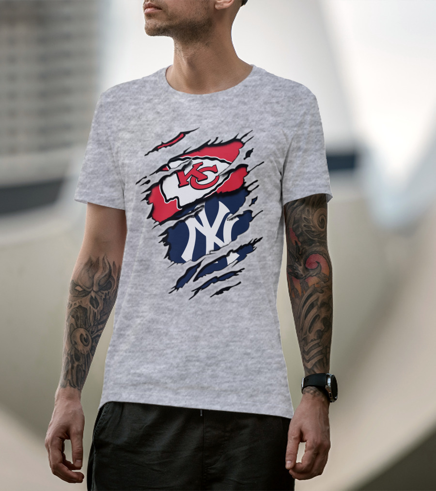 Kansas City Chiefs New York Yankees Combination T-Shirt