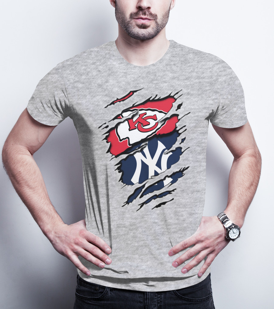 Kansas City Chiefs New York Yankees Combination T-Shirt