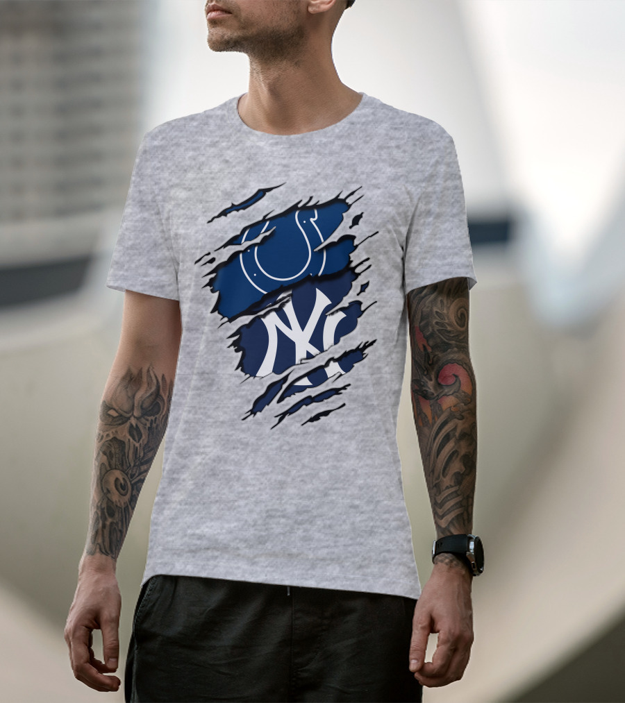 Colts Yankees Dual Logo Blend T-Shirt