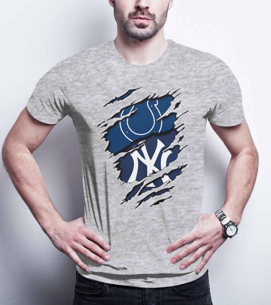 Colts Yankees Dual Logo Blend T-Shirt