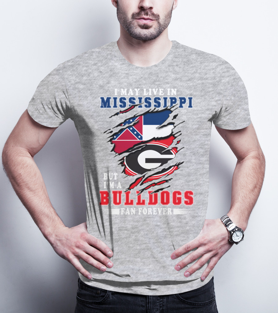Mississippi Bulldogs Fan Forever With State And Team Pride Tear T-Shirt