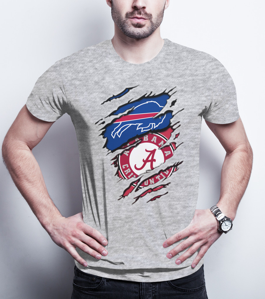 Buffalo Bills Alabama Crimson Tide Crossover T-Shirt