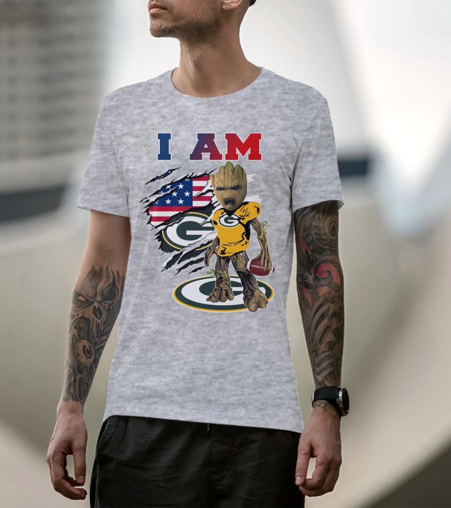 I Am Groot Green Bay Packers Football T-Shirt
