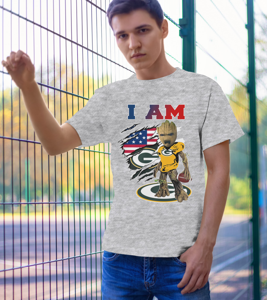 I Am Groot Green Bay Packers Football T-Shirt