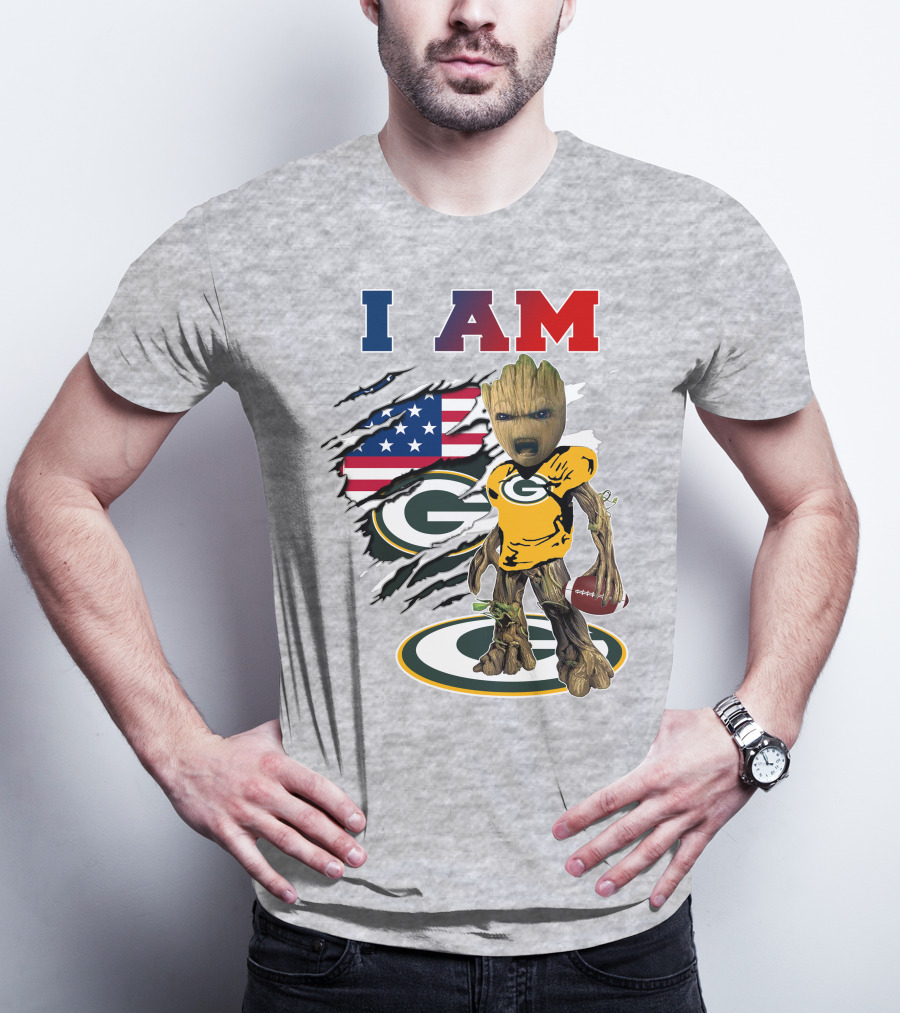 I Am Groot Green Bay Packers Football T-Shirt