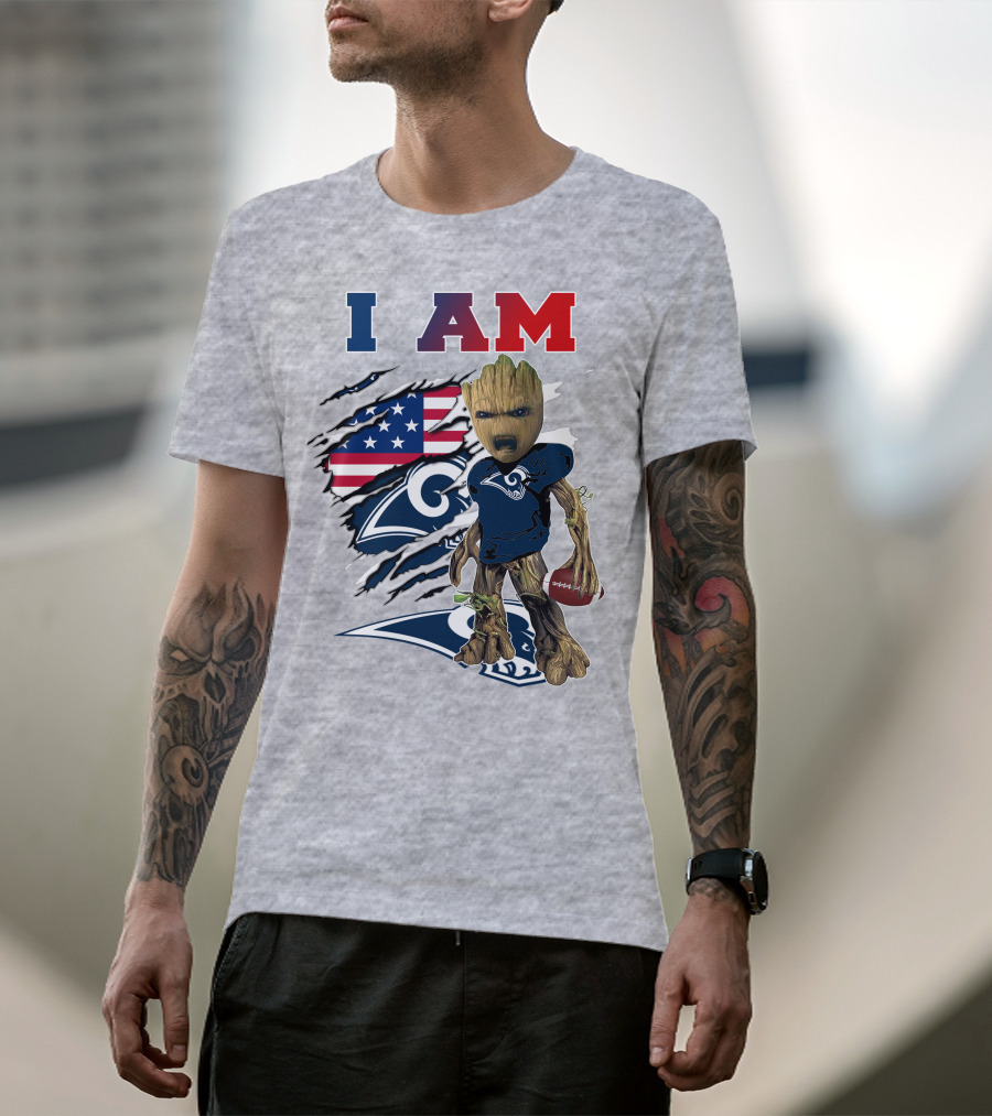 I Am Rams American Football Character Blend T-Shirt