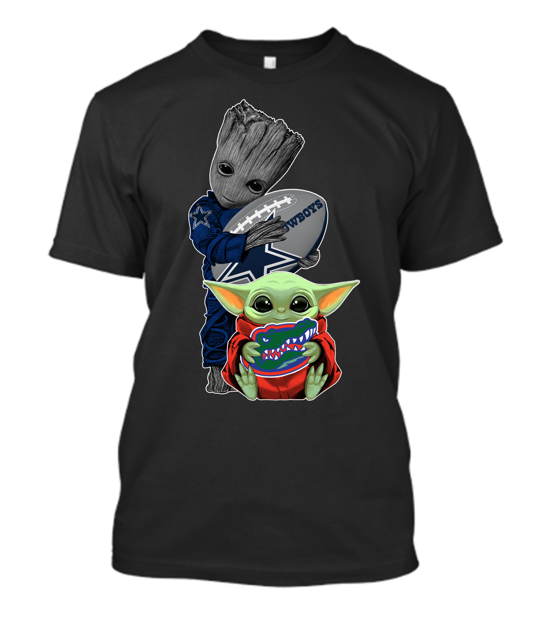 Groot Cowboys Football Florida Gators Baby Yoda T-Shirt