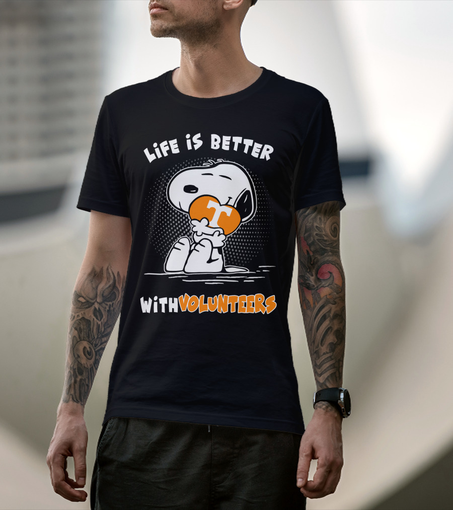 Life Is Better With Volunteers Snoopy Tennessee T-Shirt