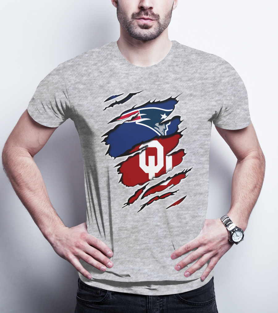 Patriots Sooners OU Logo Under Patriots Emblem T-Shirt