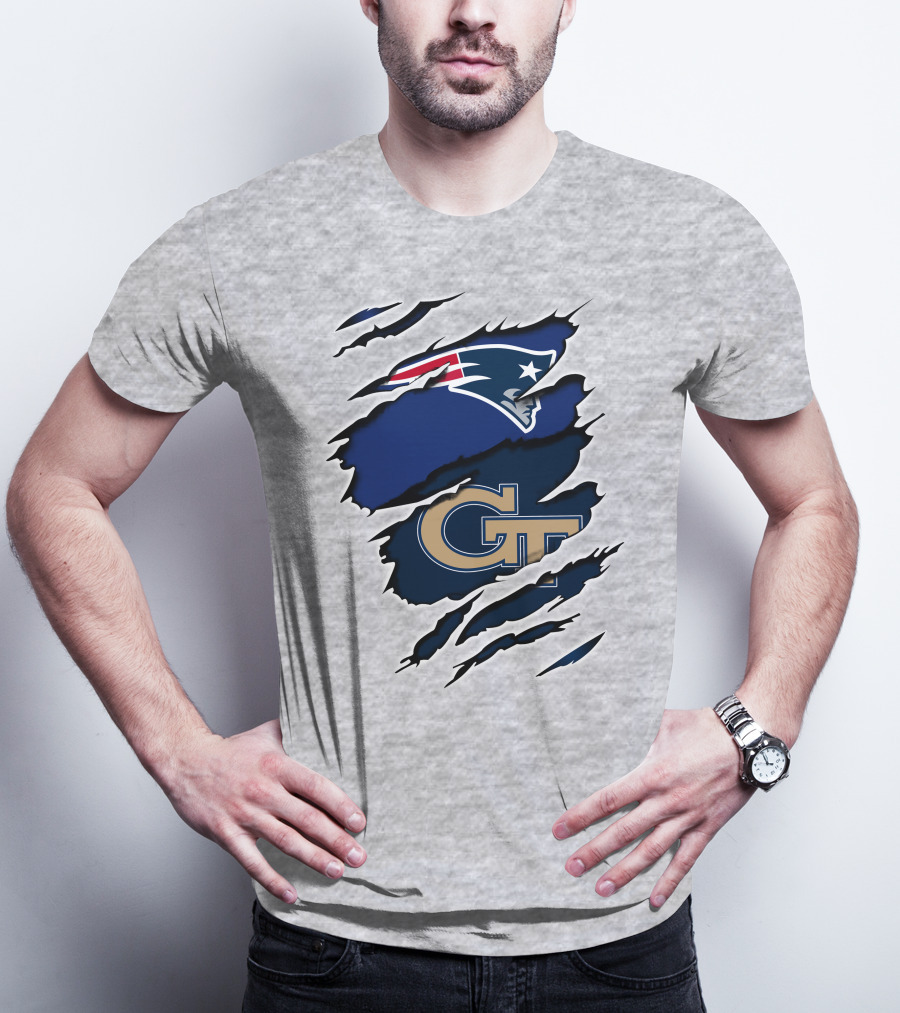 New England Patriots GT Tech Rip Claw Marks T-Shirt