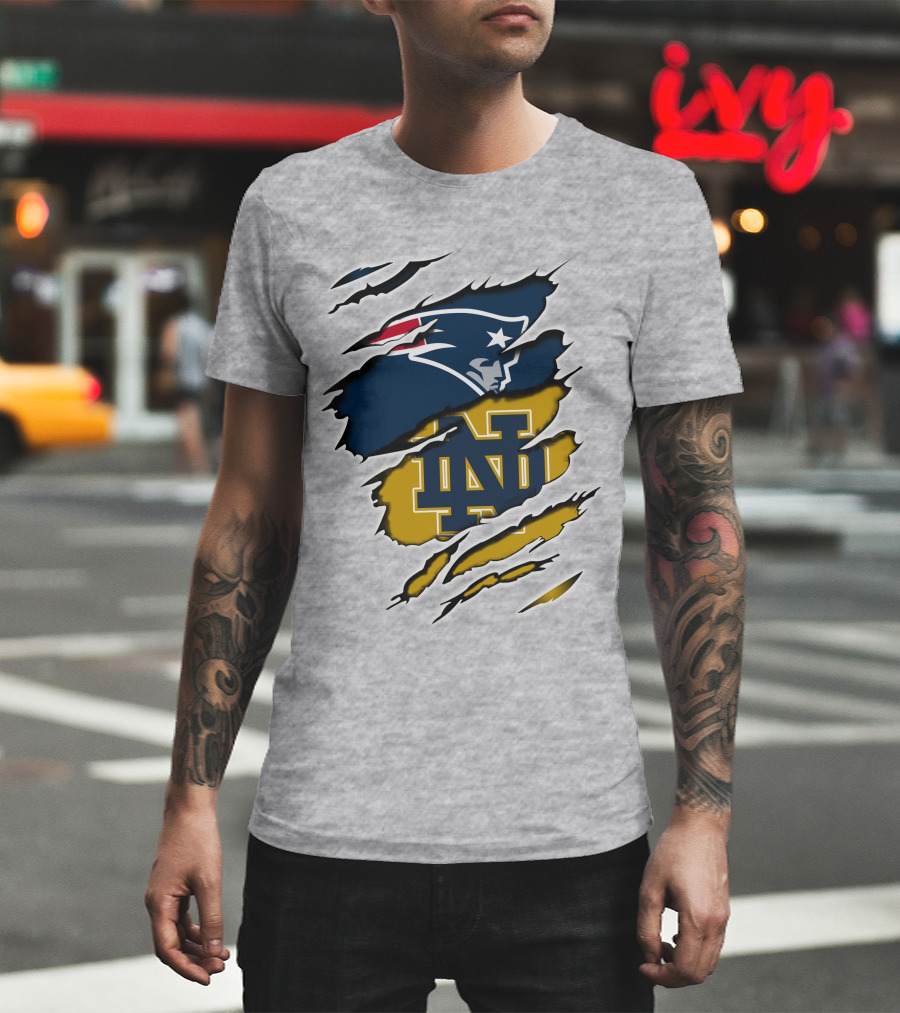 Patriots Notre Dame Logo Fusion T-Shirt