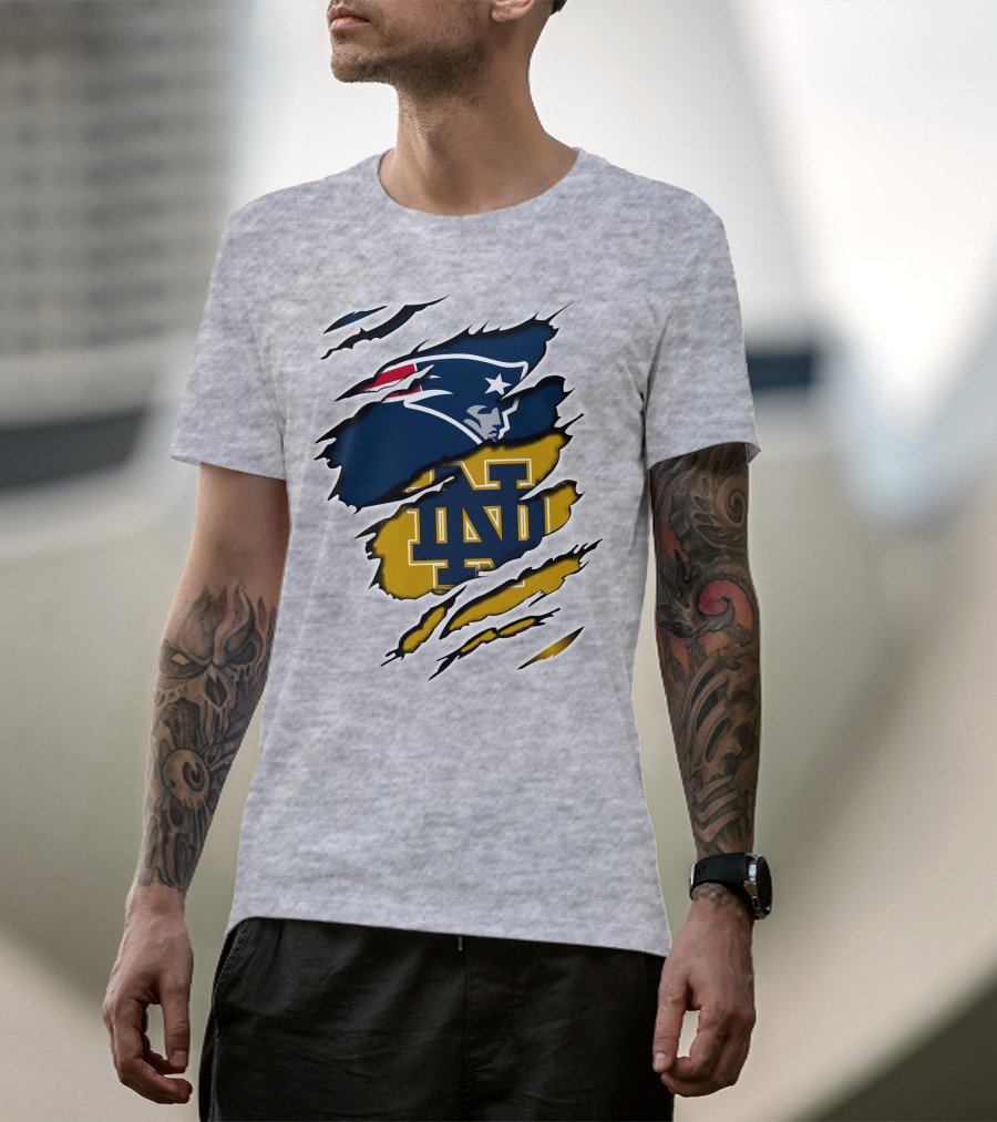 Patriots Notre Dame Logo Fusion T-Shirt