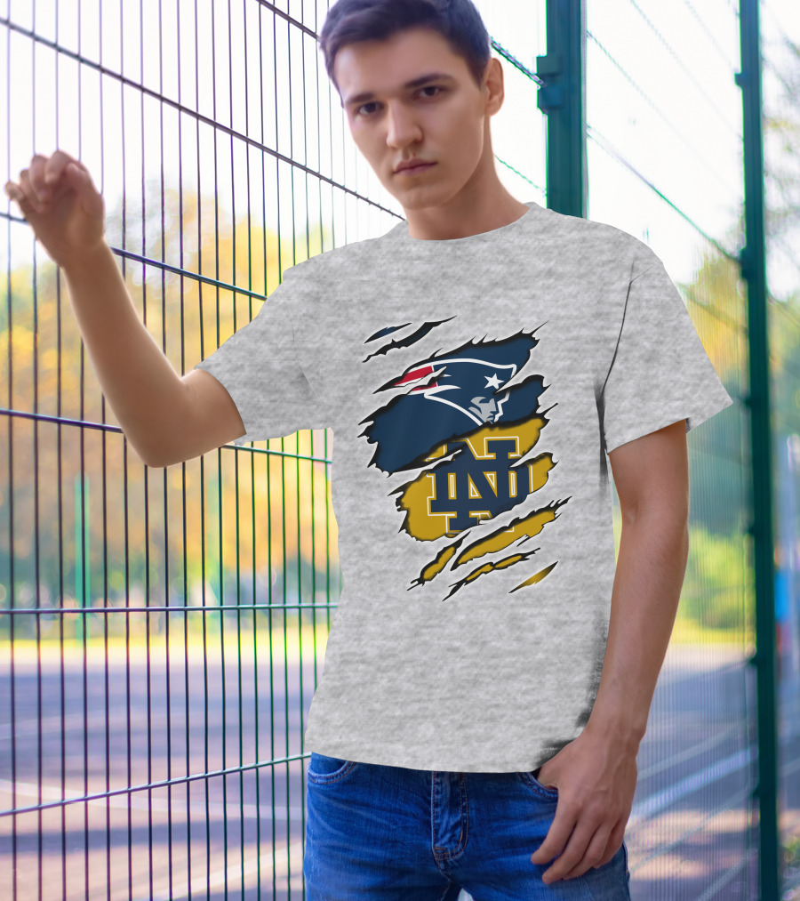 Patriots Notre Dame Logo Fusion T-Shirt