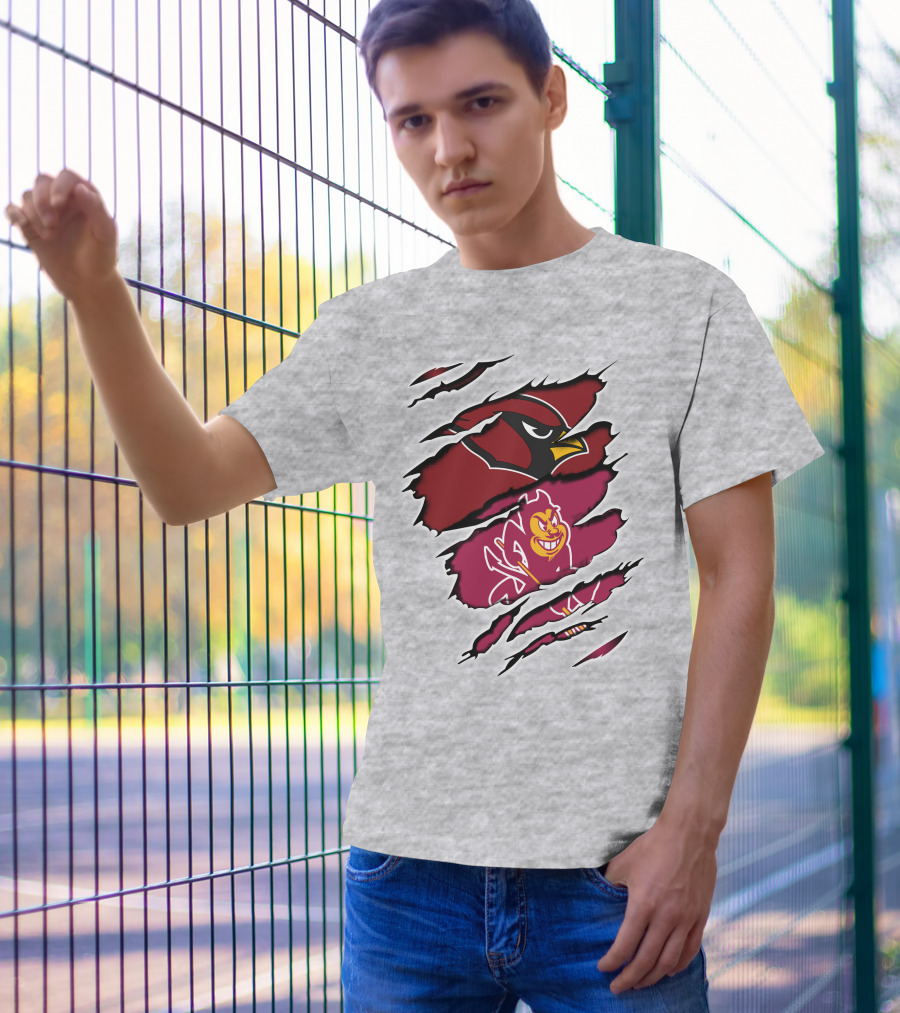 Cardinals Arizona Sun Devils Claw Mark T-Shirt