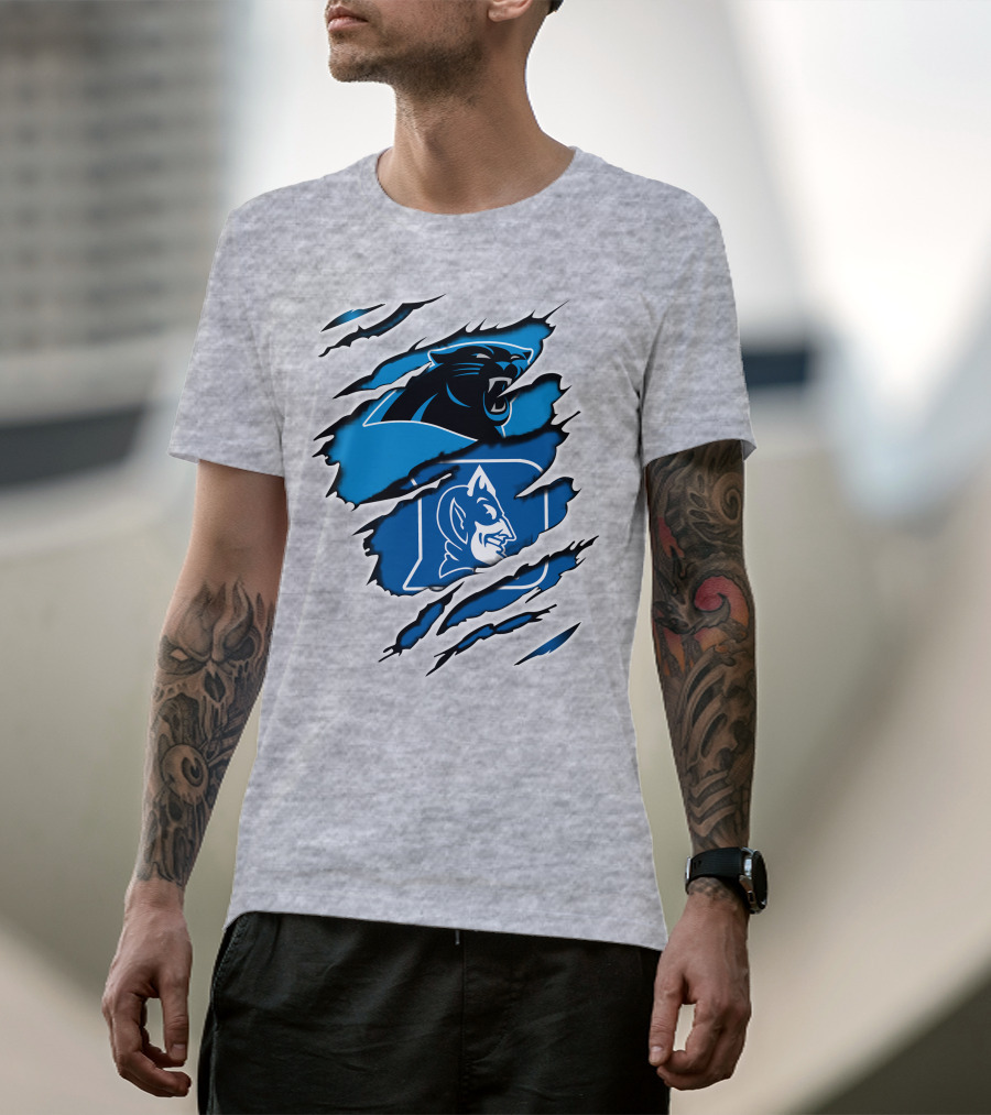 Panthers Duke Blue Devil Logo Fusion T-Shirt
