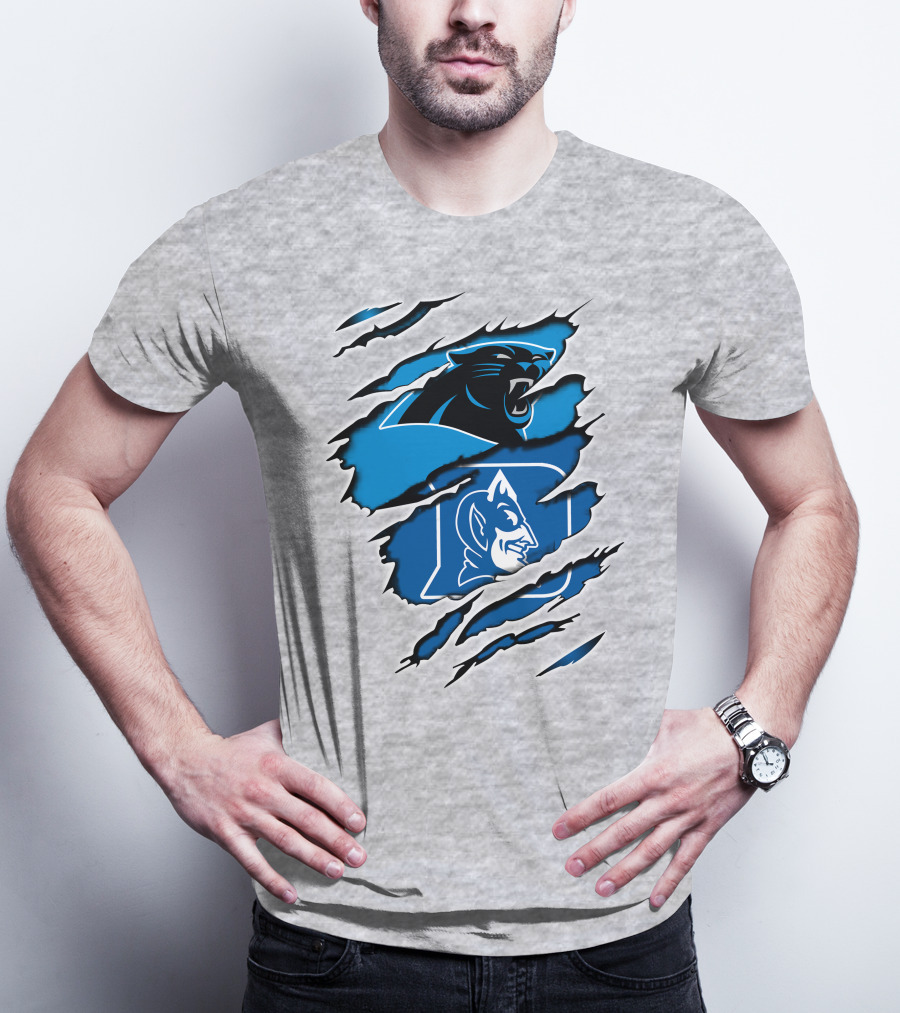 Panthers Duke Blue Devil Logo Fusion T-Shirt