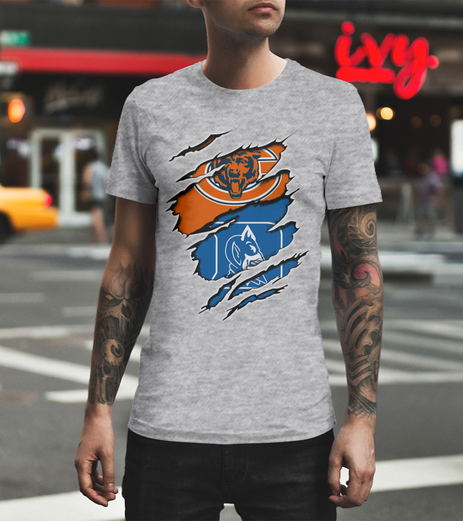 Chicago Bears Duke Blue Devils Fusion T-Shirt