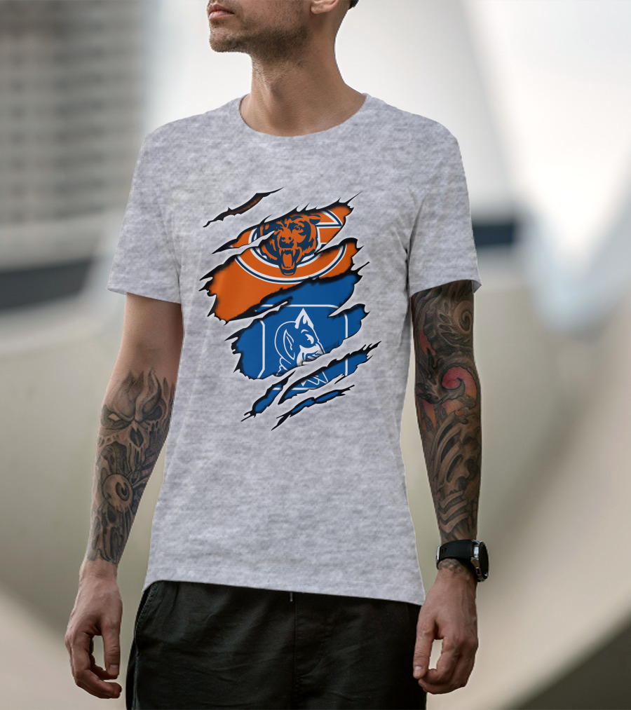 Chicago Bears Duke Blue Devils Fusion T-Shirt
