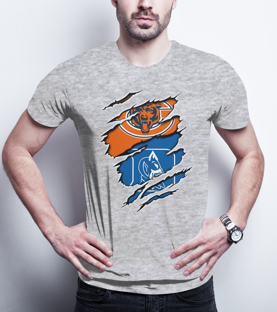 Chicago Bears Duke Blue Devils Fusion T-Shirt