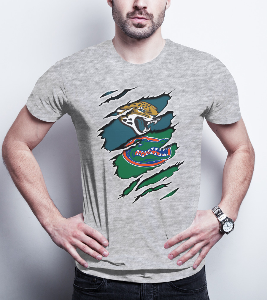 Jaguars Gators Football Logo Scratch T-Shirt