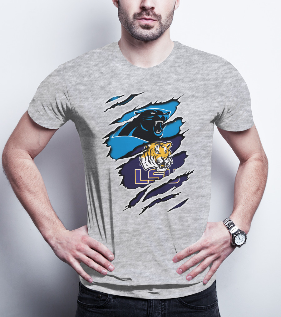 Carolina Panthers LSU Tigers Crossover T-Shirt