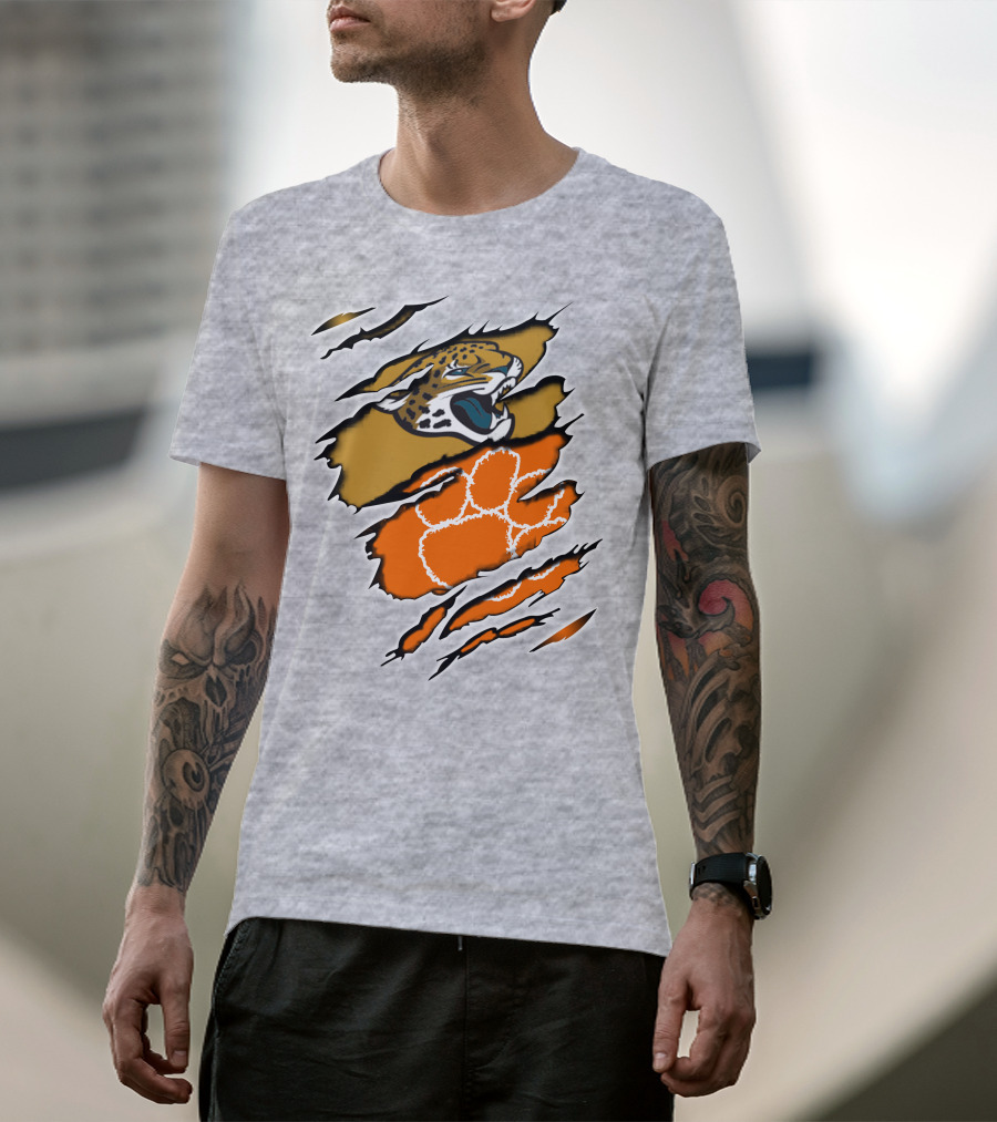 Jaguars Clemson Paw Scratch T-Shirt