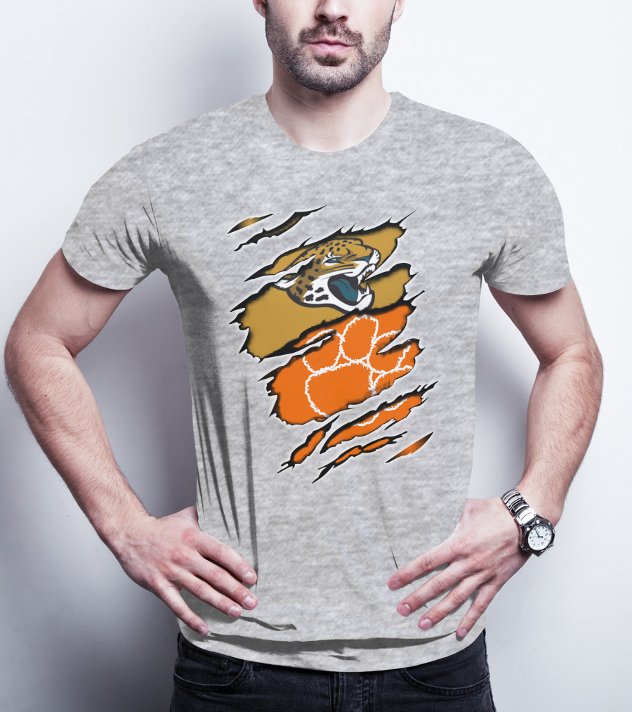 Jaguars Clemson Paw Scratch T-Shirt
