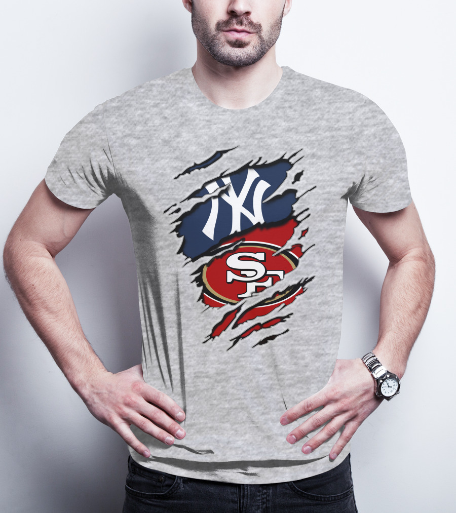 49ers Yankees Logo Mashup T-Shirt